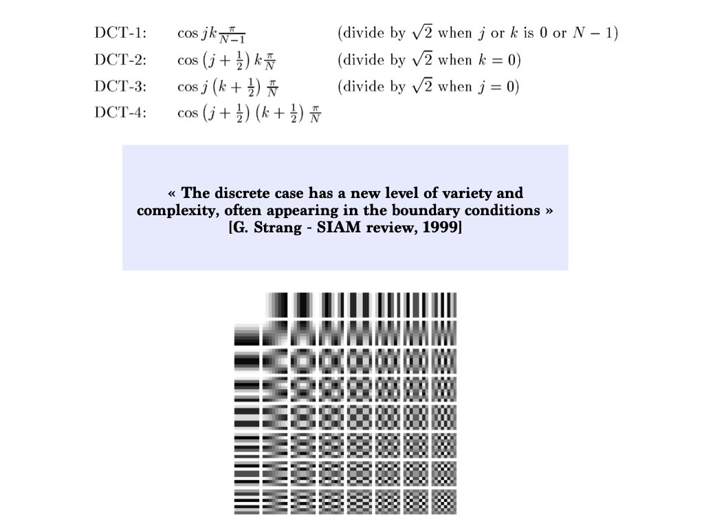 Discrete Cosine Transforms are eigenvectors of Laplacians with ...